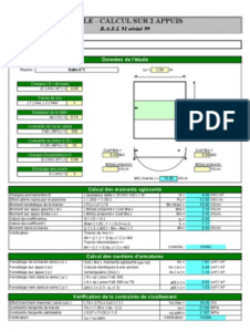[PDF] Fichier Excel sur Calcul des dalles en Béton Armé | Genie Civil PDF