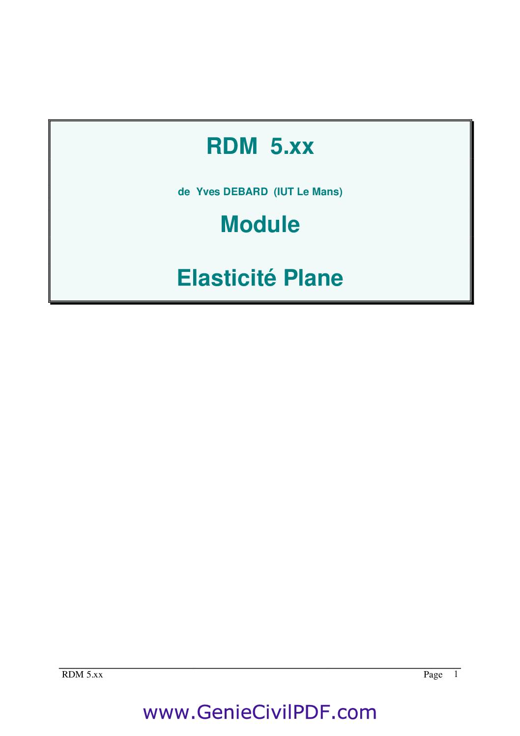 COURS RDM | Genie Civil PDF