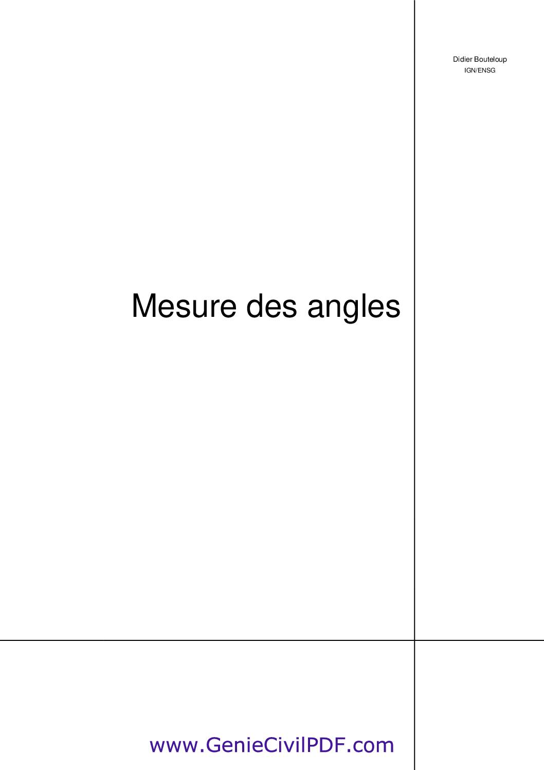 [PDF] Mesure des angles | Genie Civil PDF