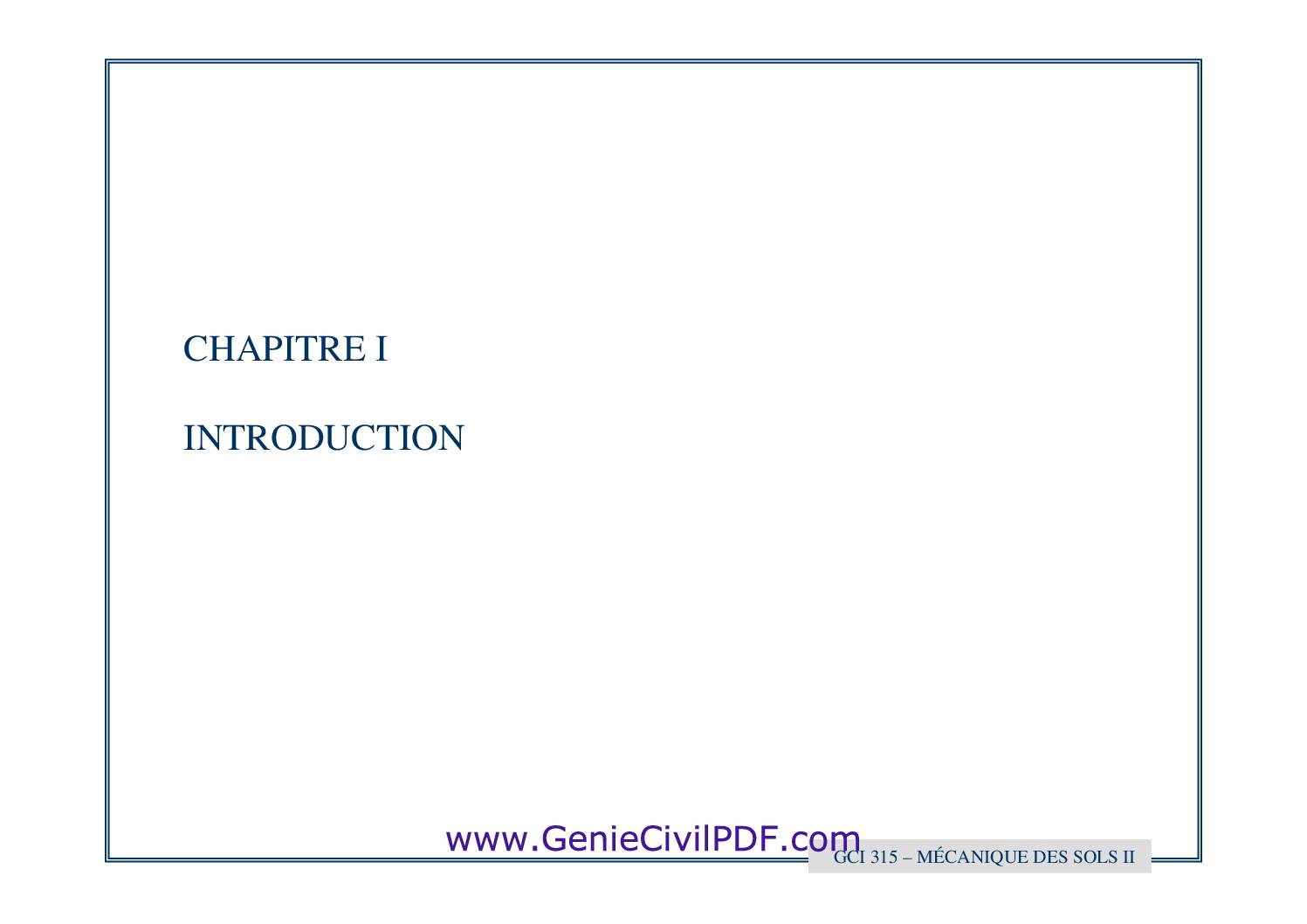 [PDF] MÉCANIQUE DES SOLS II | Genie Civil PDF