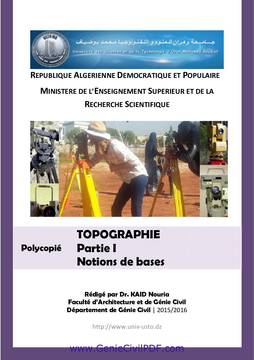 [PDF] Cours Topographie – Geodesy | Genie Civil PDF