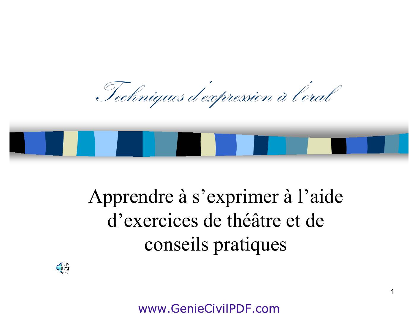Techniques Expression Orale | Genie Civil PDF