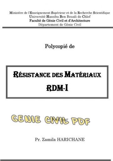 [PDF] Résistance des Matériaux RDM 1 | Genie Civil PDF